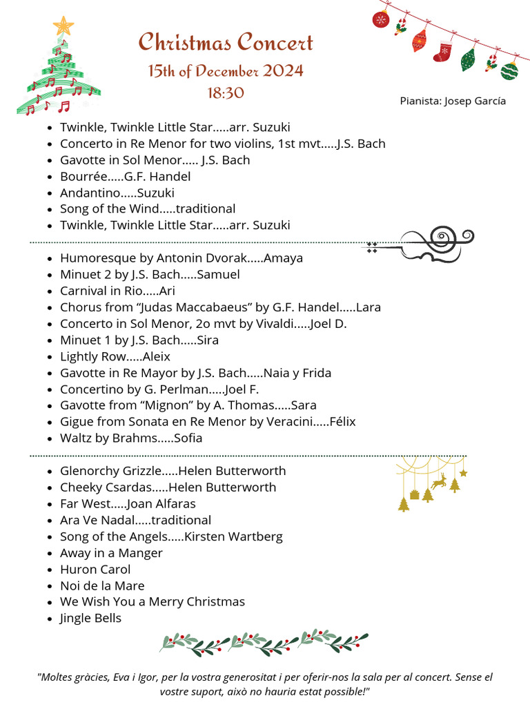 Christmas Concert (1) | PDF