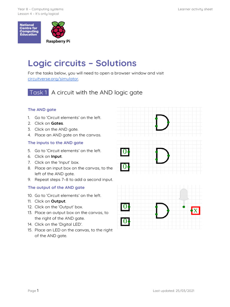 A2 Solutions - Logic Circuits | PDF | Logic Gate | Computing
