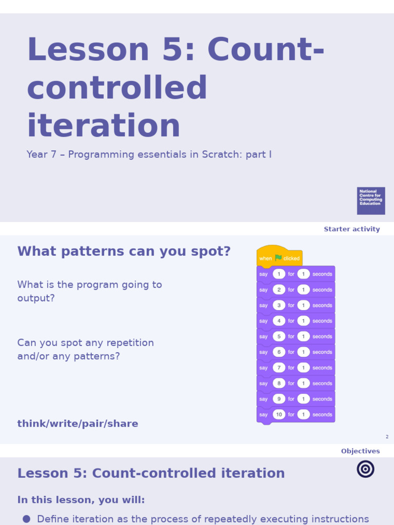 L5 Slides - Programming Essentials in Scratch - Part I - Y7 | PDF ...