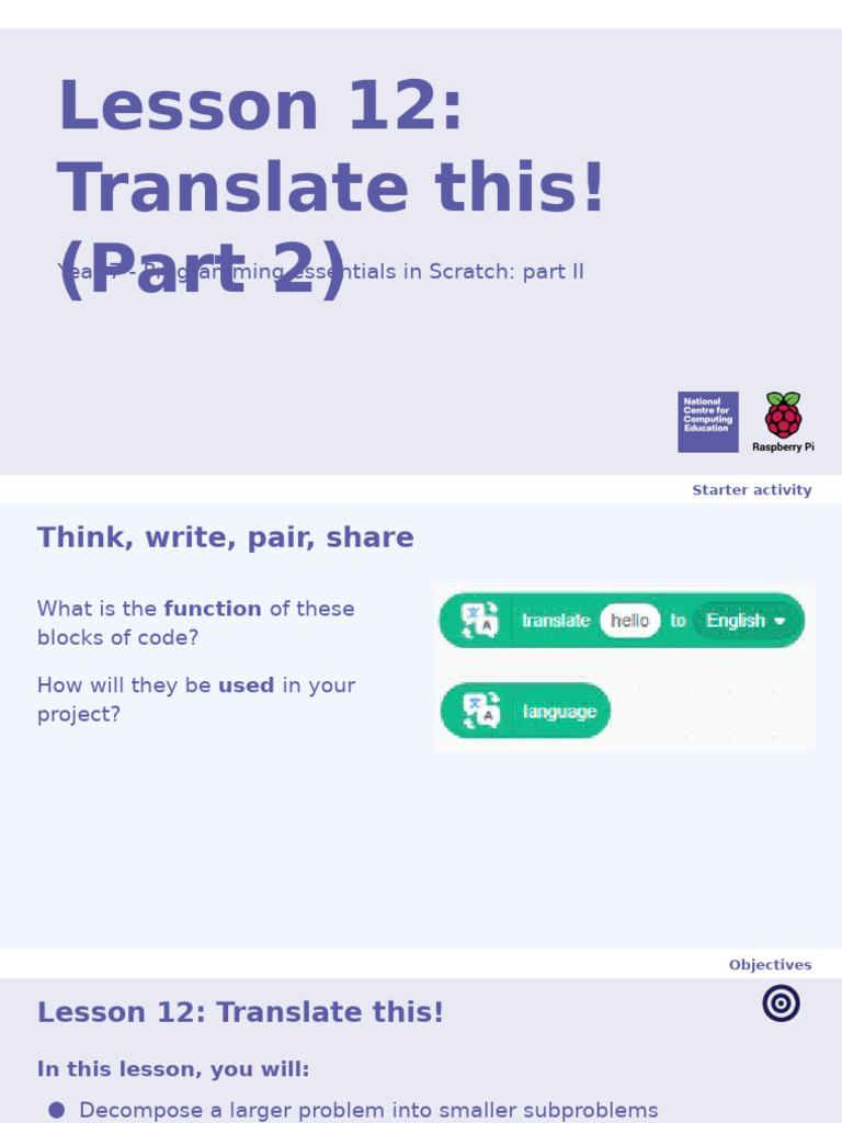 L12 Slides Programming Essentials In Scratch Part Ii Y7 Pdf 