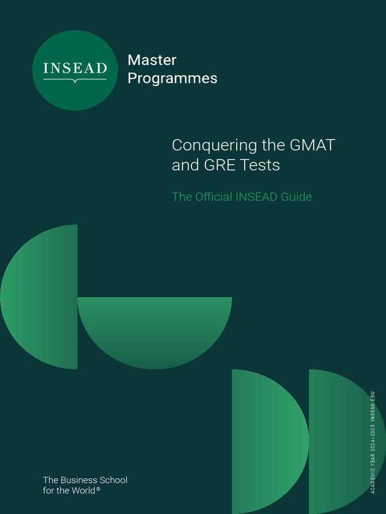 INSEAD GMAT GRE Official Guide | PDF | Graduate Record Examinations ...