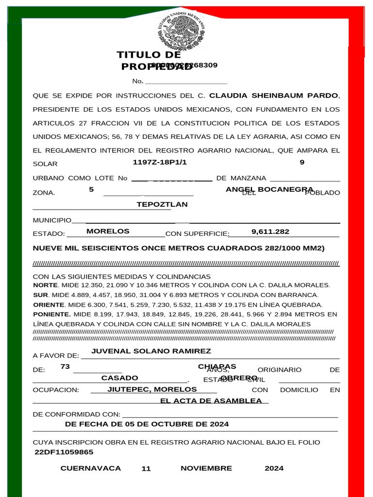 TITULO DE PROPIEDAD | PDF