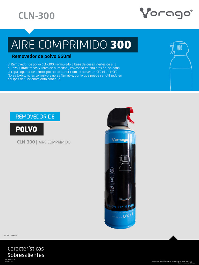 Tetrafluoroetano en Removedor CLN-300 | PDF