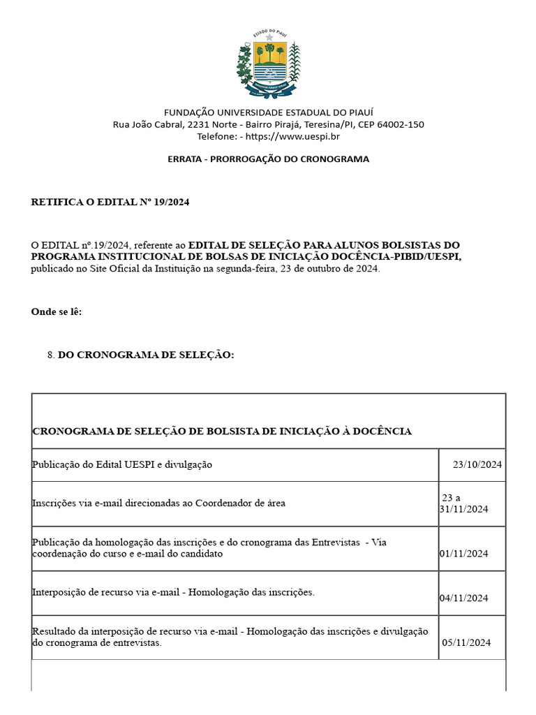 Sei Gov Pi 015212428 Errata | PDF