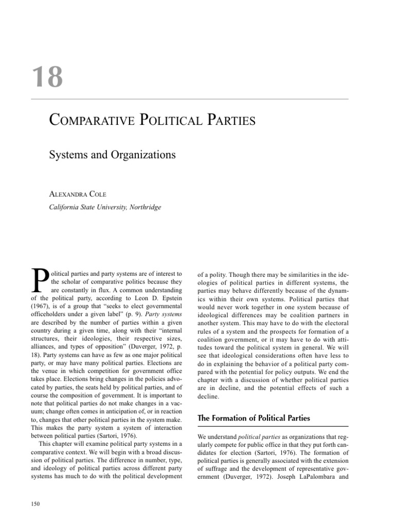 Cole - Political Parties | PDF | Political Parties | Socialism