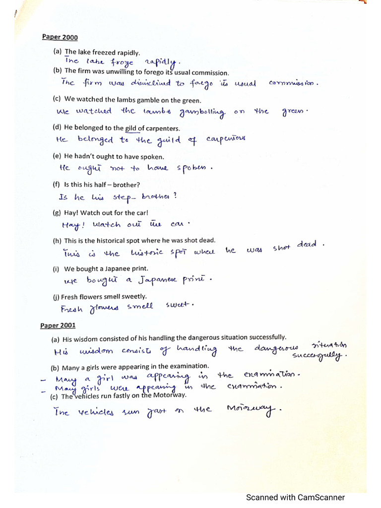 Correction Past Papers | PDF