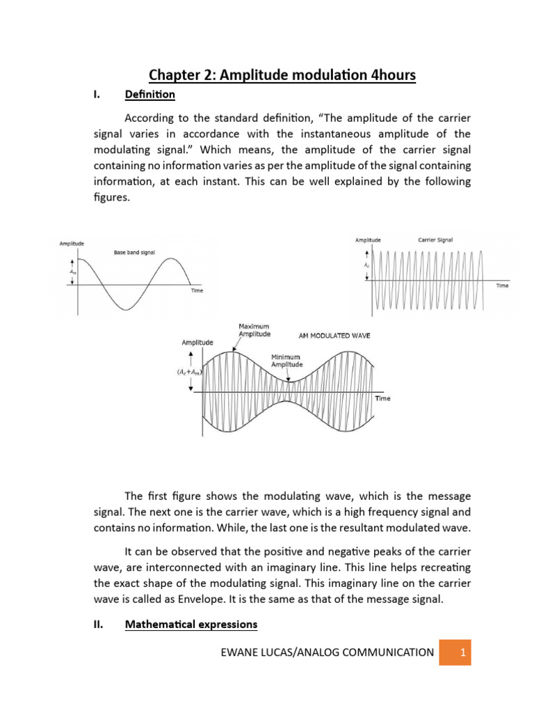 Analog communication chap2 | PDF | Modulation | Radio