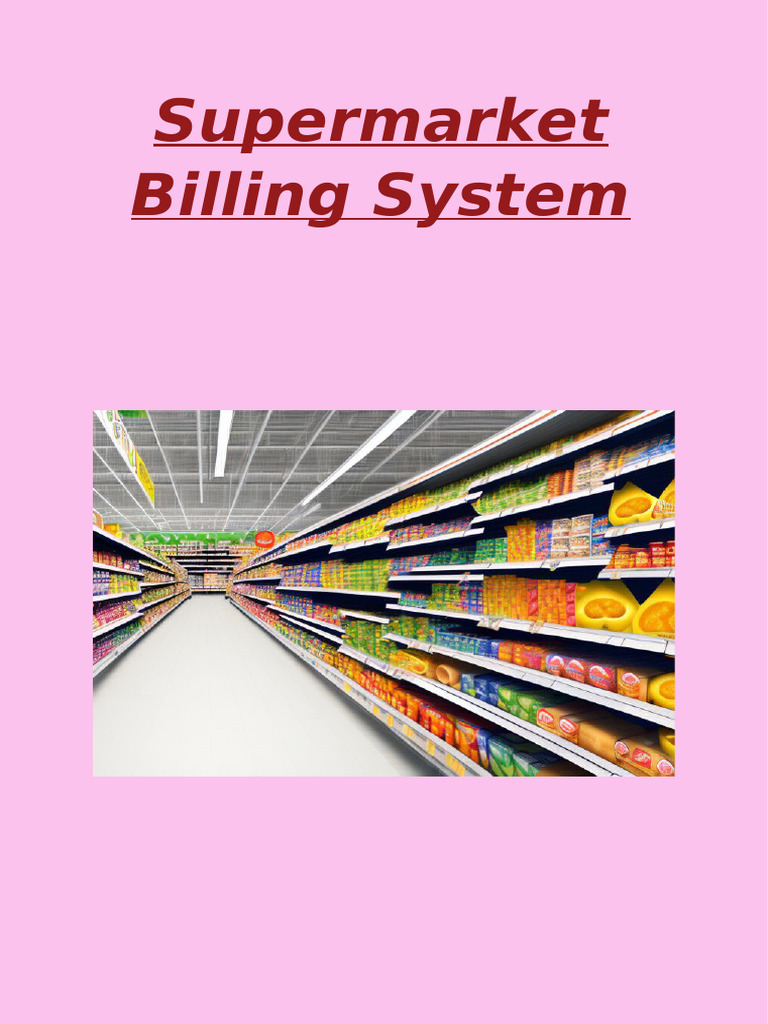Supermarket_Billing_System PROJECT | PDF | Python (Programming Language) | Sql