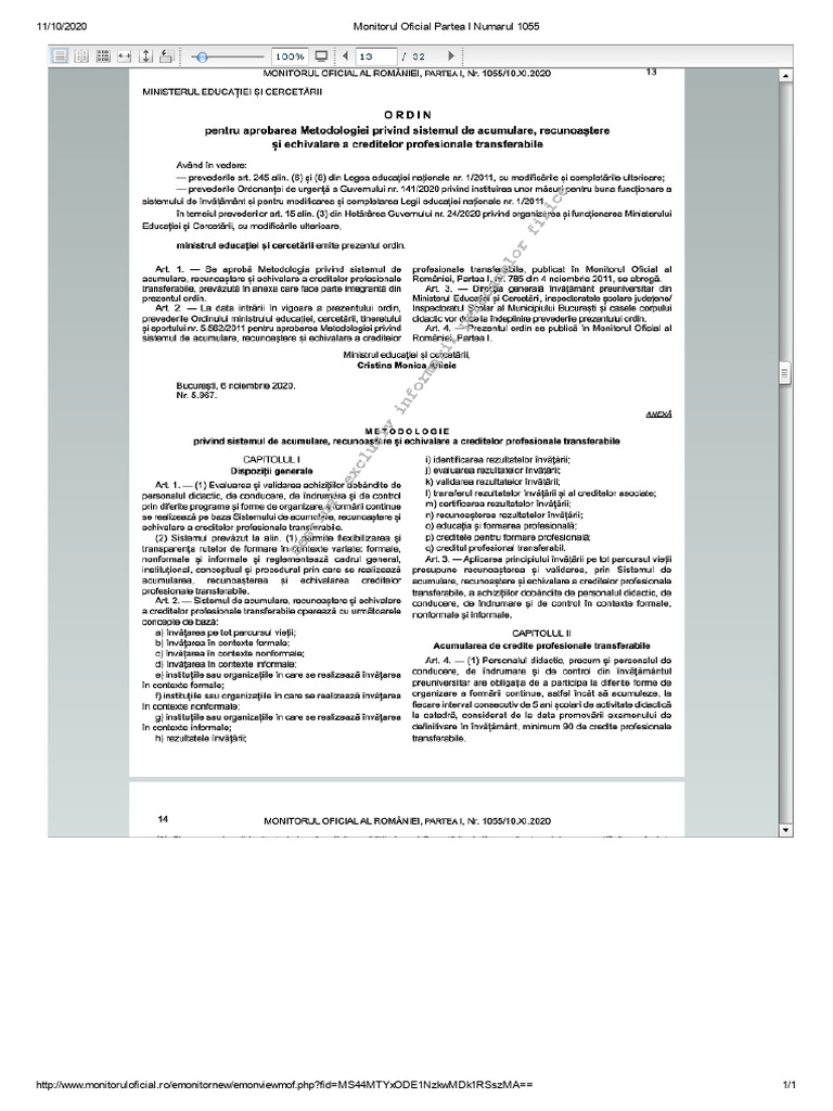 Monitorul Oficial Partea I Numarul 1055 p13 | PDF