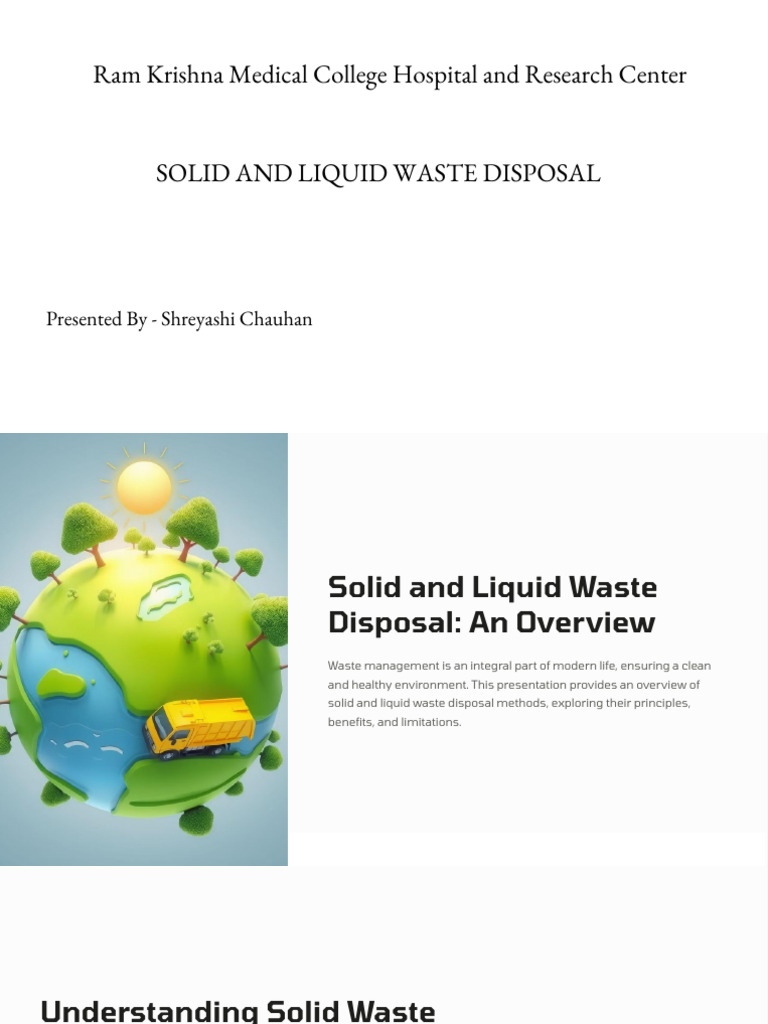 Solid and Liquid Waste Disposal Overview | PDF | Waste | Sewage Treatment