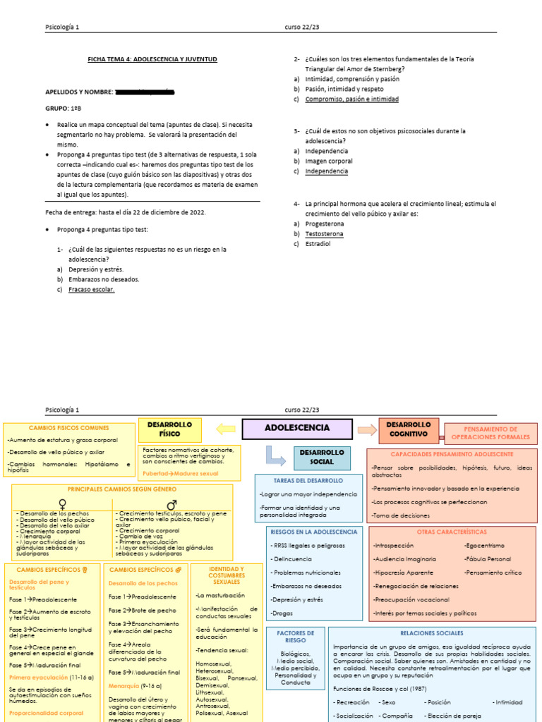 Wuolah Free MAPA CONCEPTUAL TEMA 4 Gulag Free | PDF | Adultos | Adolescencia