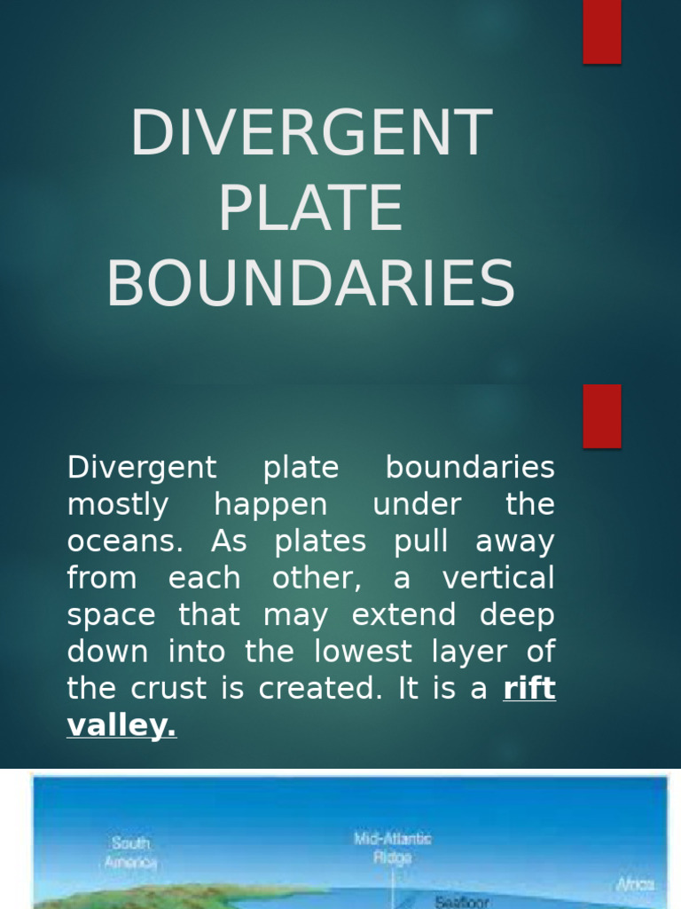 Divergent Plate Boundaries | PDF | Plate Tectonics | Applied And ...