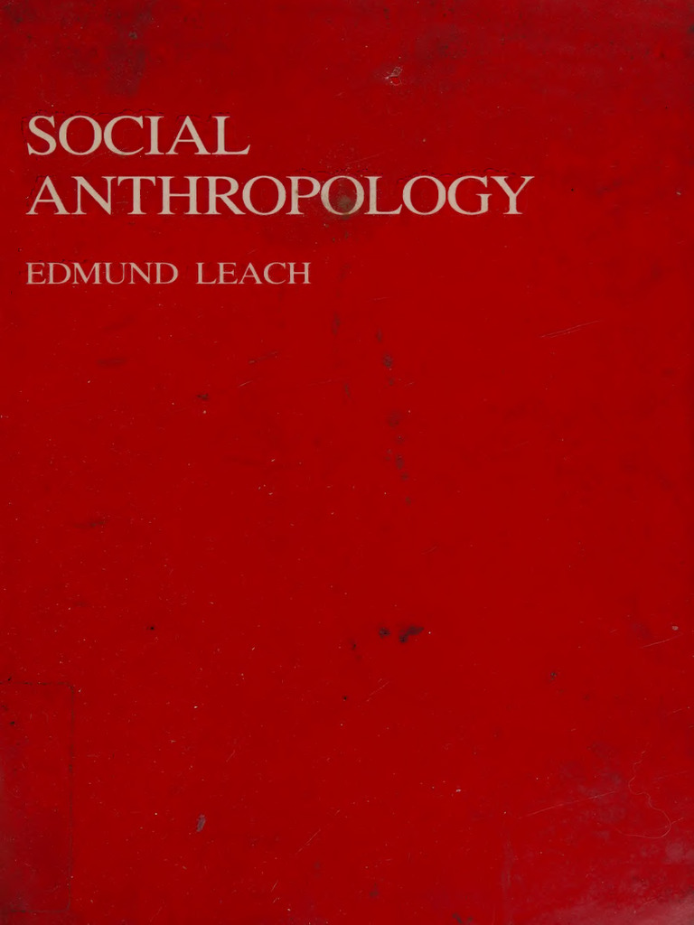Social Anthropology - Edmund Leach - Place of Publication Not ...