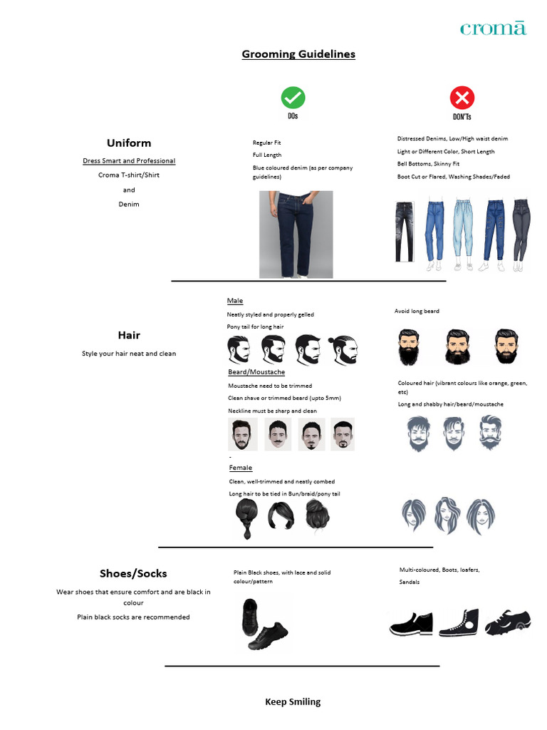 Poster - Grooming Guidelines | PDF | Beard | Sock