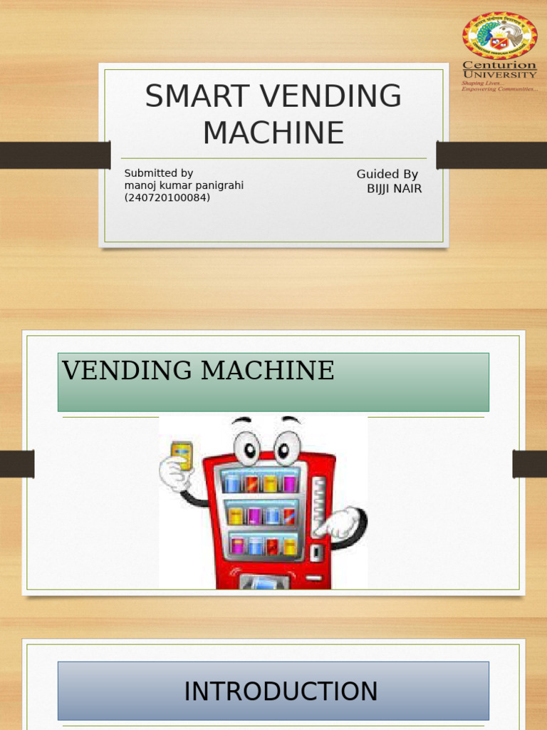 Smart Vending Machine Final | PDF