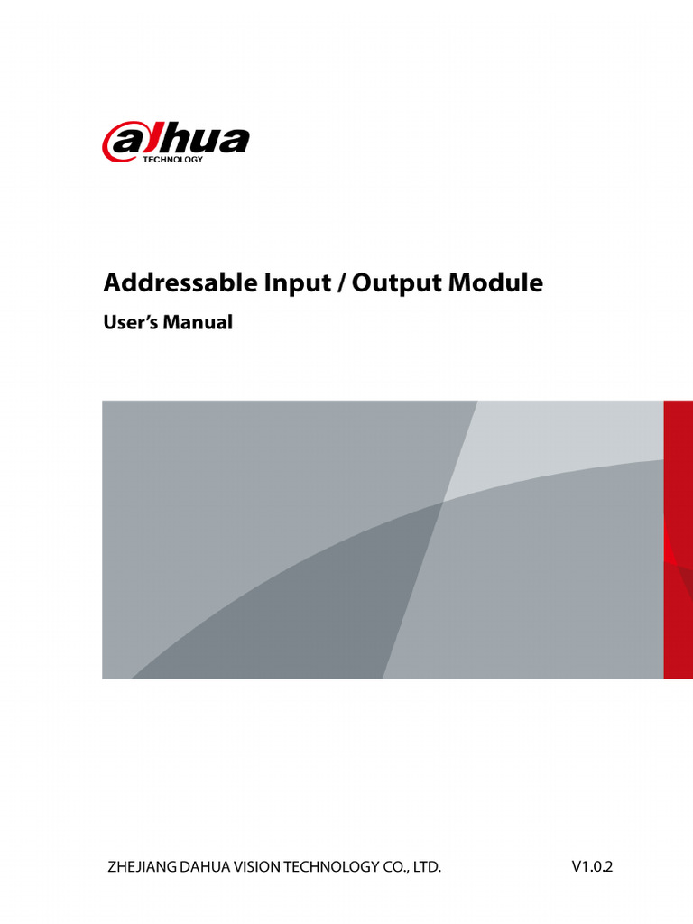 Addressable InputOutput Module (DHI-HY-1410) User S Manual V1.0.2 | PDF