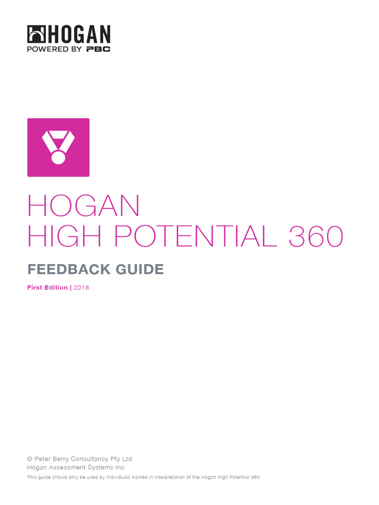 Hogan HiPo 360 Feedback Guide | PDF | Leadership | Information