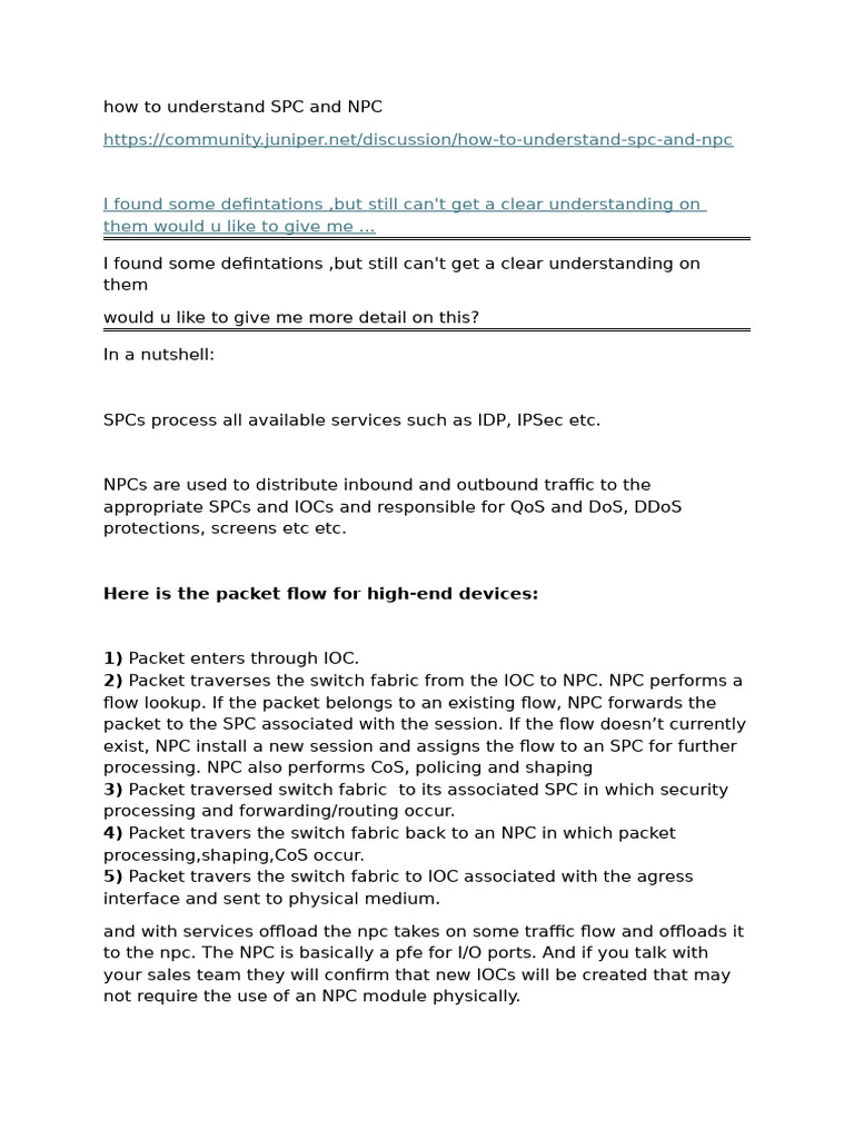 Understand SPC and NPC | PDF