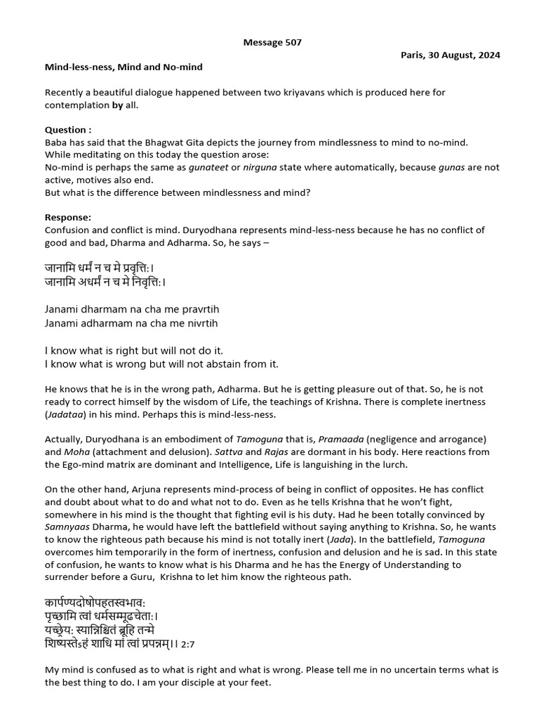 Message 507 | PDF | Bhagavad Gita