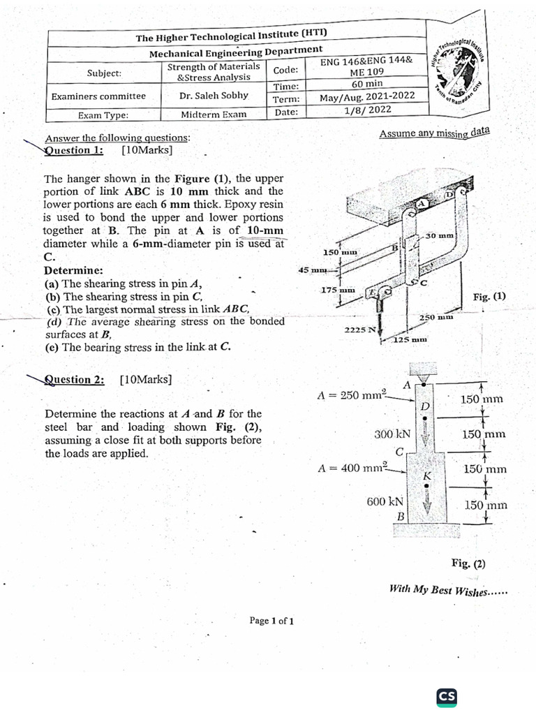 Stress Analysis - Mid | PDF
