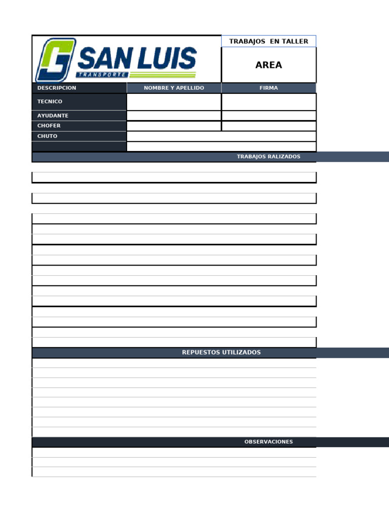 FORMATO TALLER | PDF