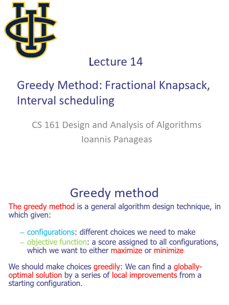 Greedy Algorithm in One Shot | PDF | Numerical Analysis | Algorithms