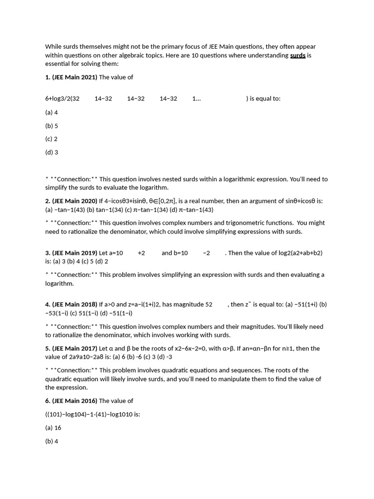 Maths Questions Part2 | PDF | Logarithm | Exponentiation