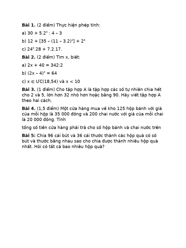 Ôn Tập Ktra Giữa Kì 6 | PDF