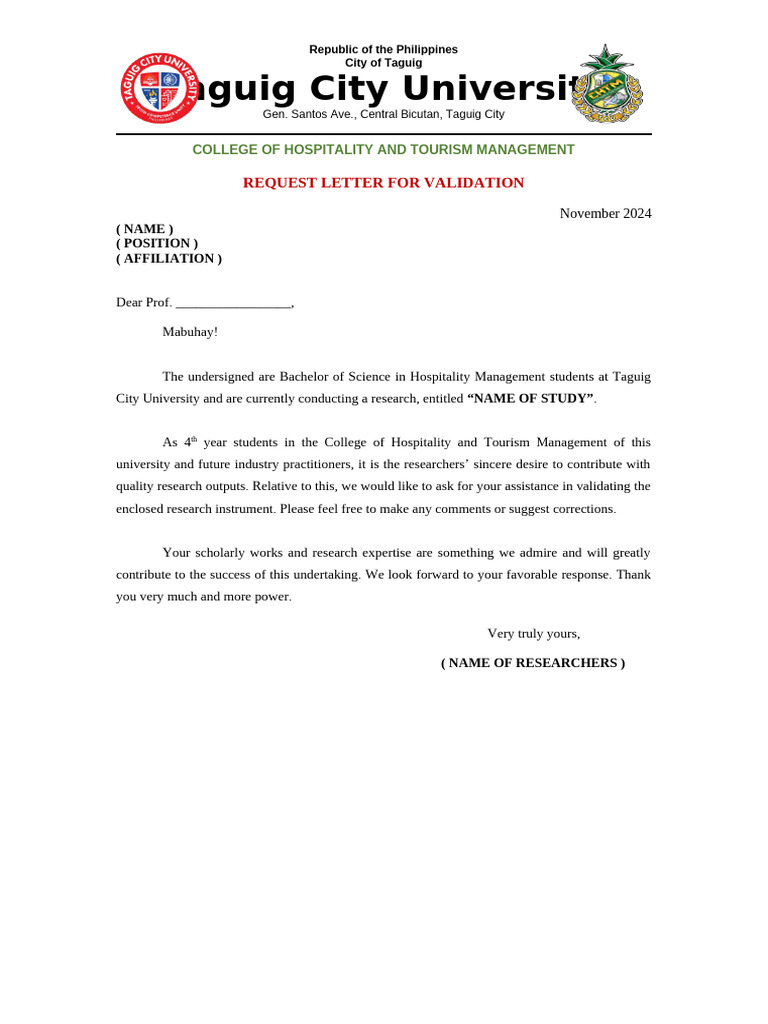 Research Validation Request Form | PDF