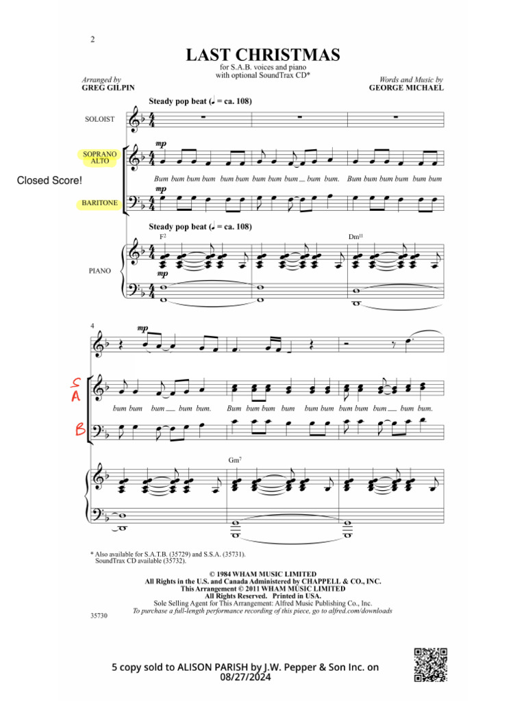 Last Christmas | PDF