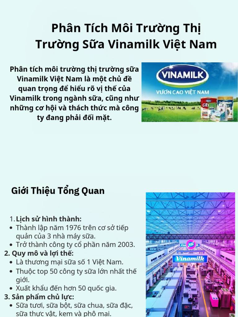 Phan Tich Moi Truong Thi Truong Sua Vinamilk Viet Nam PDF | PDF