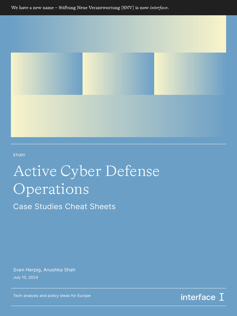 Active Cyber Defense Operations Case Studies Cheat Sheets | PDF ...
