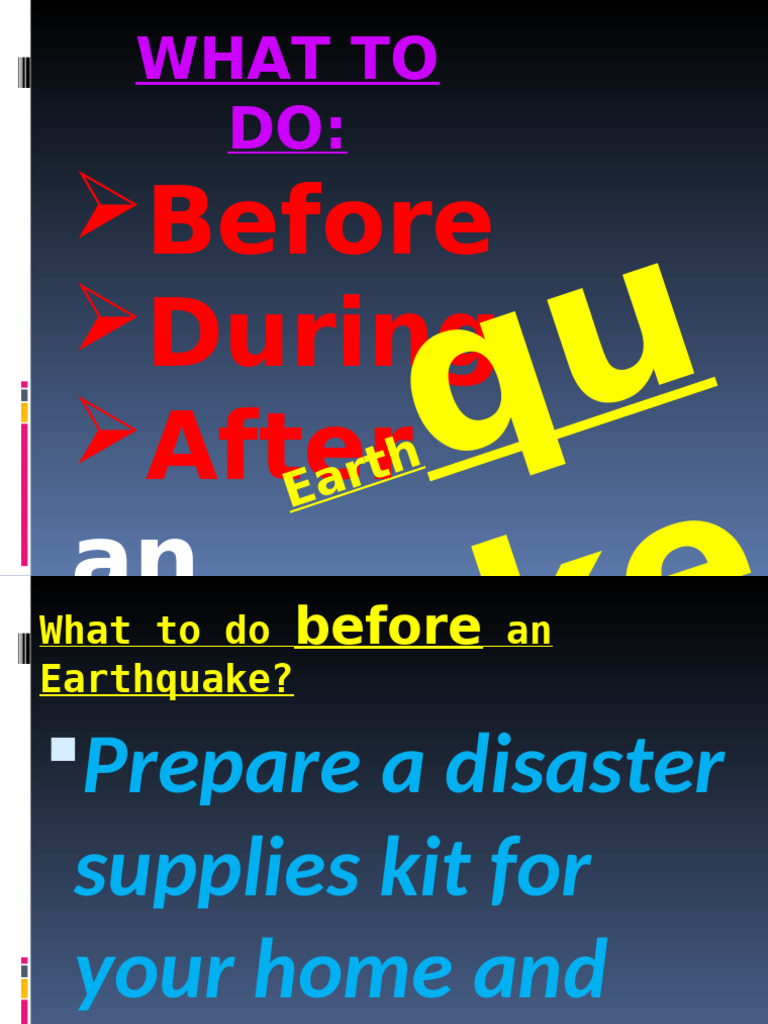 47drrr What To Do Before During and After An Earthquake With Activity 6 ...