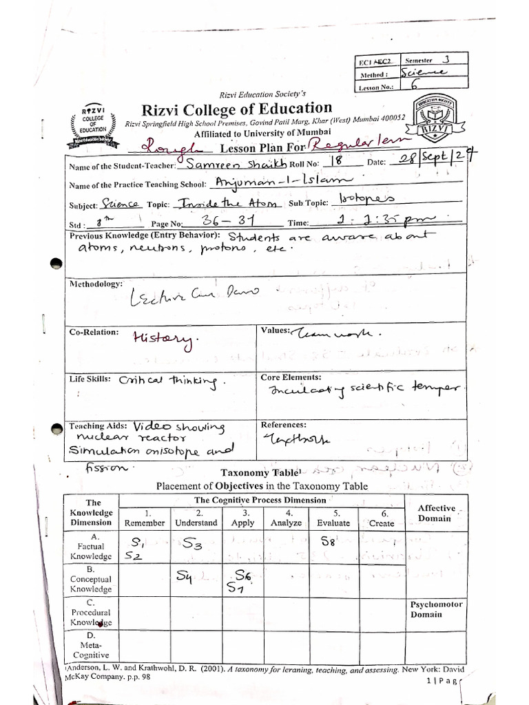 Samreen Shaikh 18 Regular Lesson 6-10 | PDF