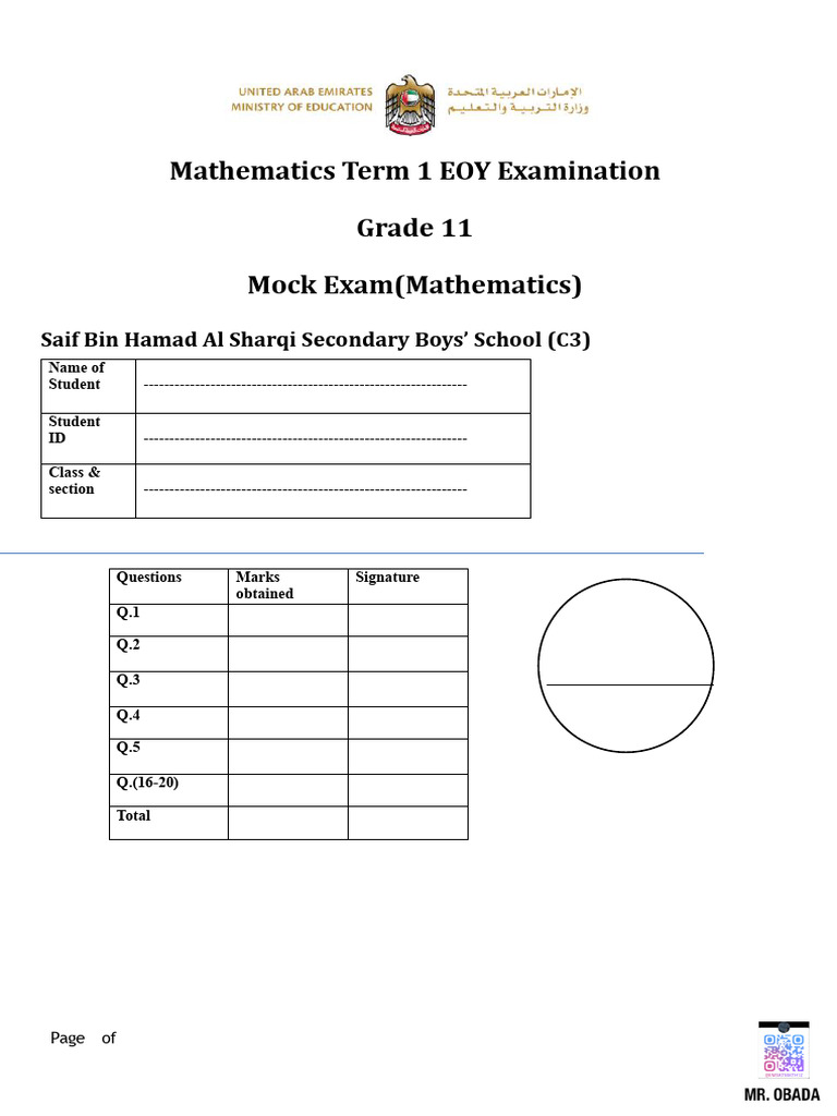 11 MOCK Exam Saif (3) | PDF | Graph Theory | Discrete Mathematics