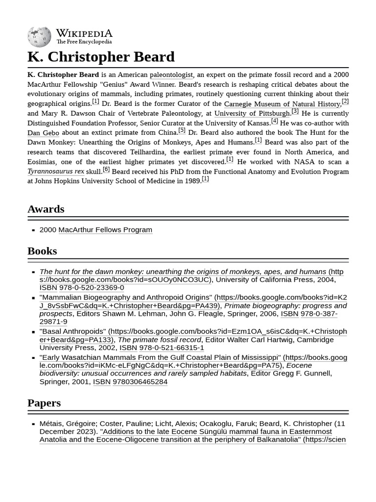 K. Christopher Beard | PDF