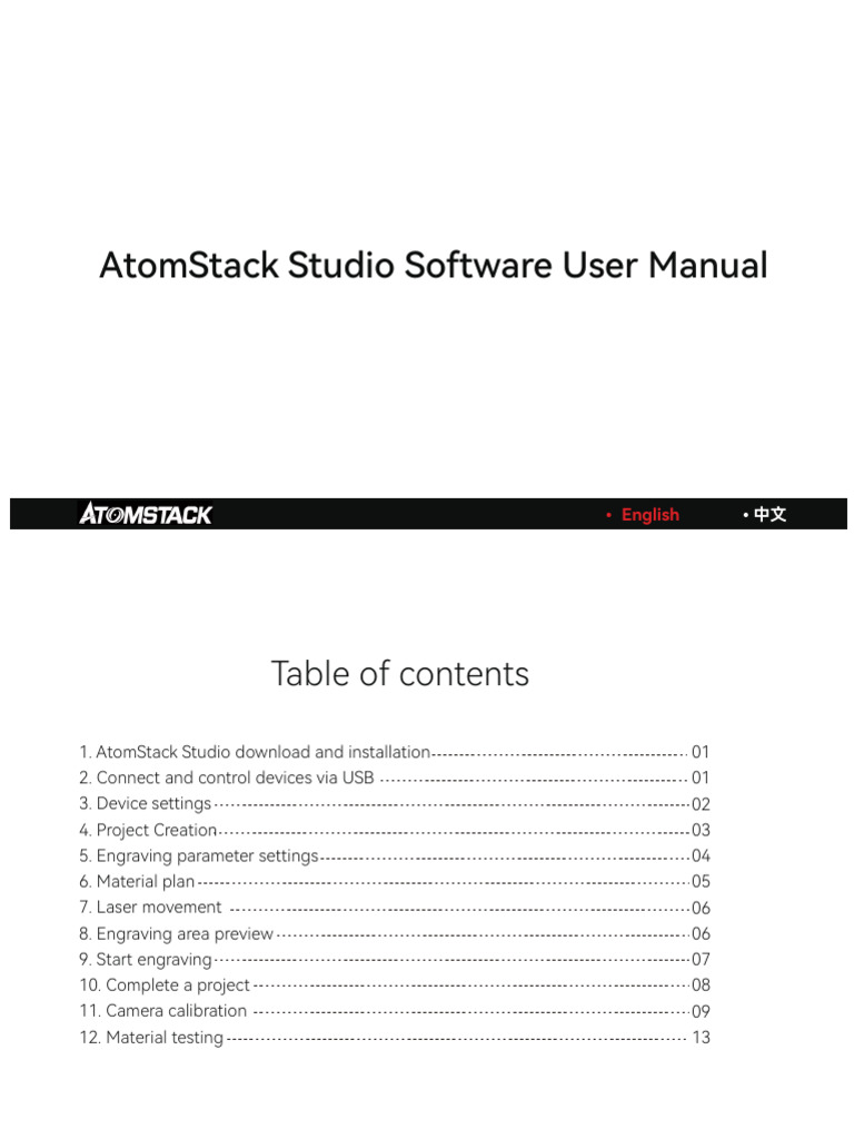 AtomStack Studio Software User Manual | PDF | Installation (Computer ...