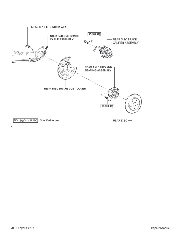 2010 Prius Brake System Repair Guide | PDF | Brake | Axle