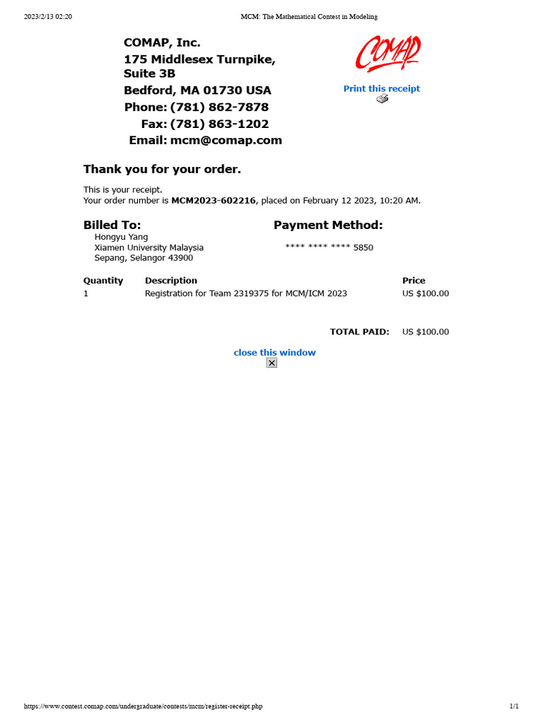 MCM_ the Mathematical Contest in Modeling | PDF MCM_ the Mathematical Contest in Modeling | PDF