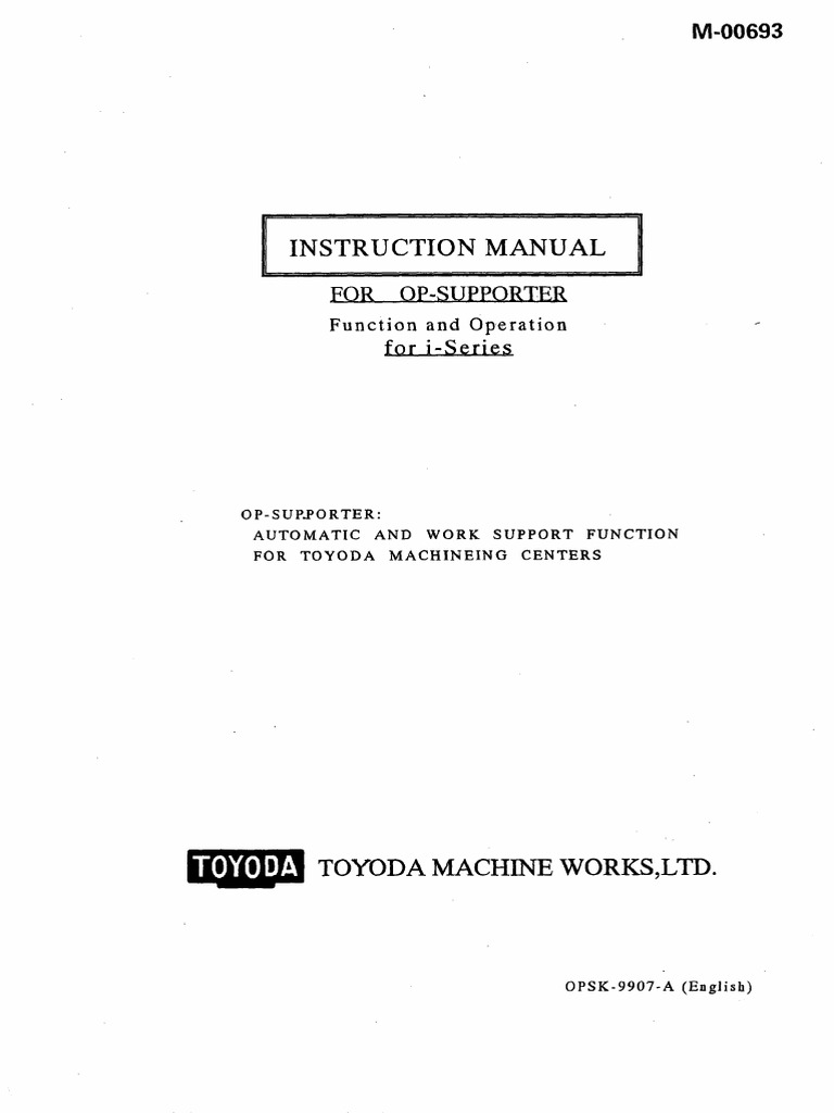M00693 INSTR. MAN. FOR OP. SUPP, FUN. &OPER, iSER | PDF