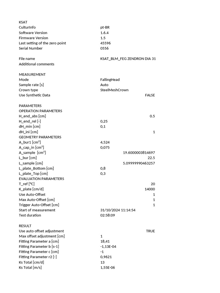 Ksat_blm_feg Zendron Dia 3110_ Amostra 2_001 | PDF | Exponential Function | Applied And ...
