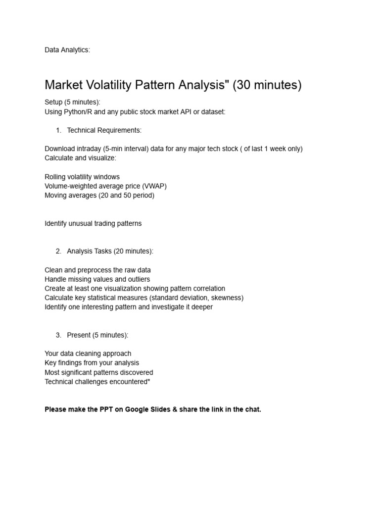 Market Volatility Analysis Guide | PDF