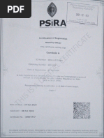 PSiRA Certificate | PDF
