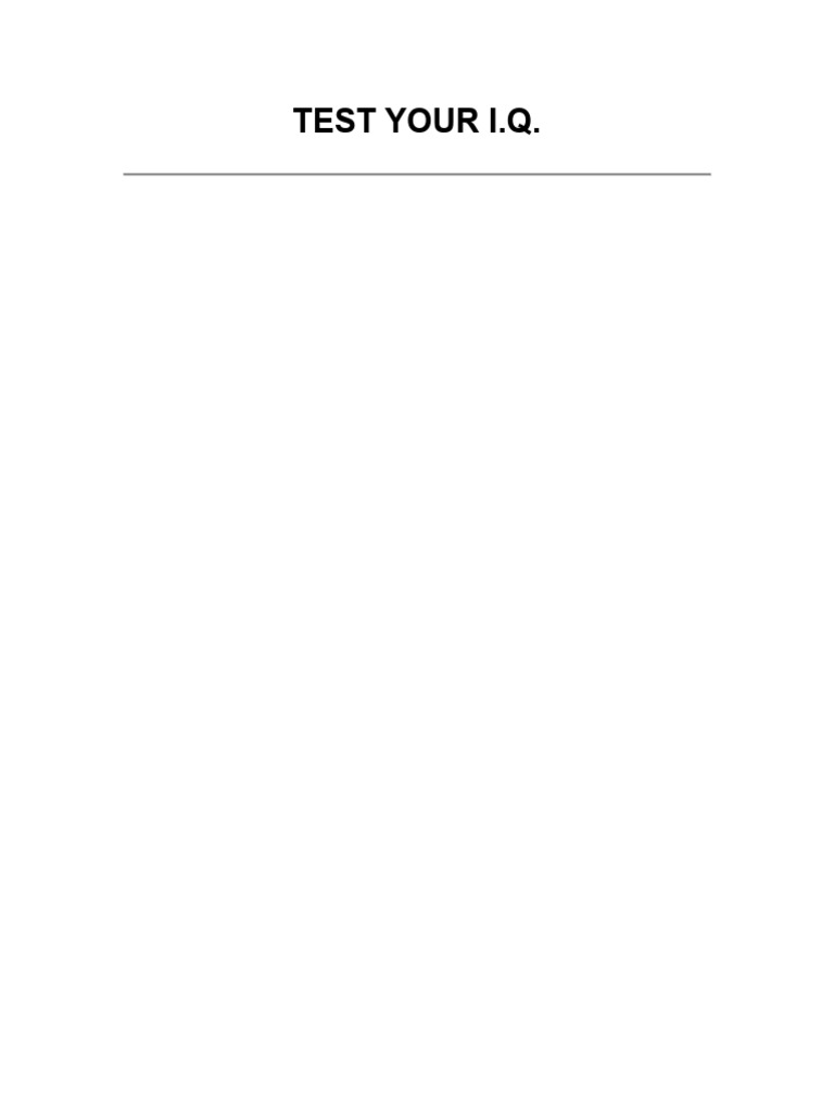 iq_test-1 | PDF | Intelligence Quotient