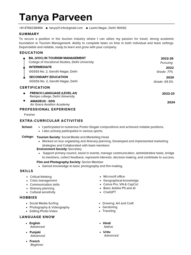 Tanya Resume | PDF