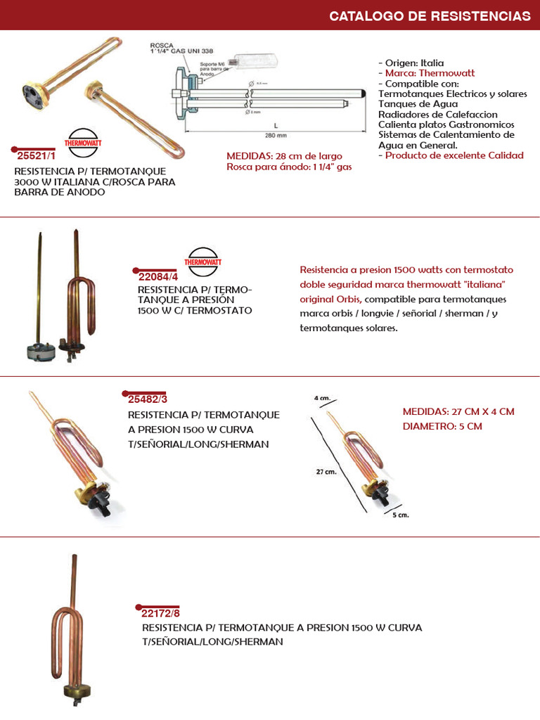 catalogo de resistencias c | PDF | Equipo | Ingeniería mecánica