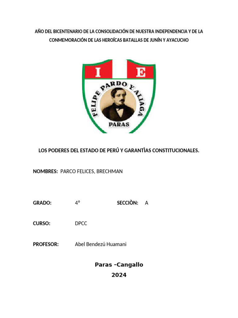 Trabajo Monografico Brechman DPCC | PDF | Derecho Constitucional ...