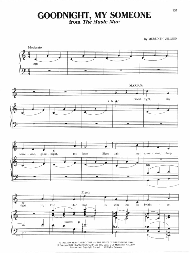 Goodnight My Someone - THE MUSIC MAN | PDF