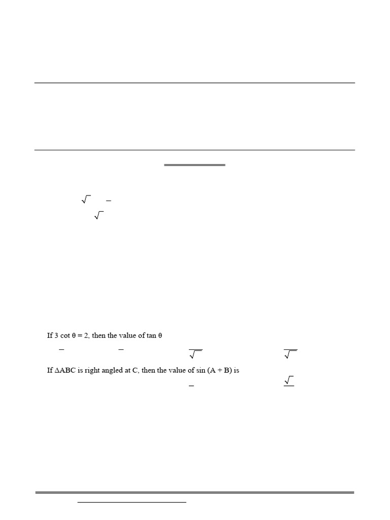 Chapter 1 to 8 Test (1) | PDF | Triangle | Quadratic Equation