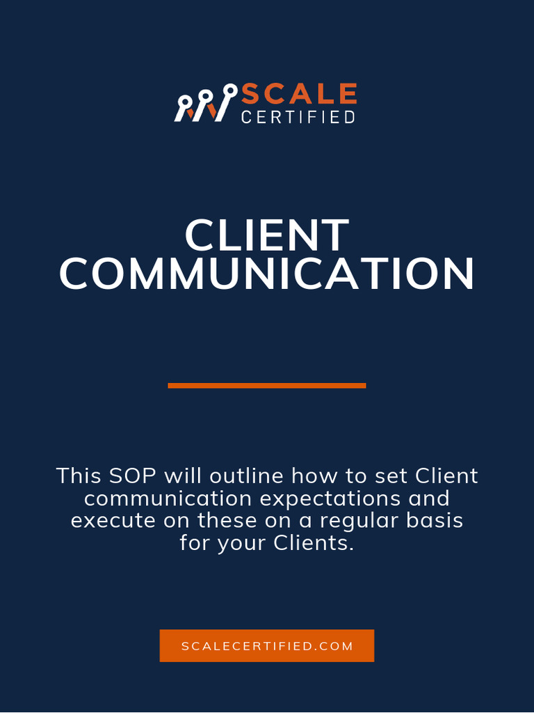 1 - Client Communication SOP | PDF | Communication | Human Communication